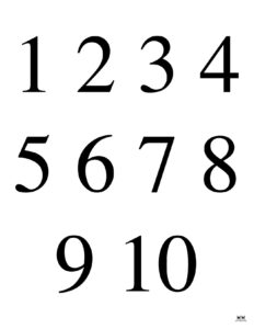 Printable Numbers - 58 FREE Printables | Printabulls