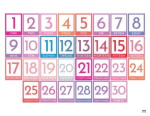 Printable Numbers - 58 FREE Printables | Printabulls