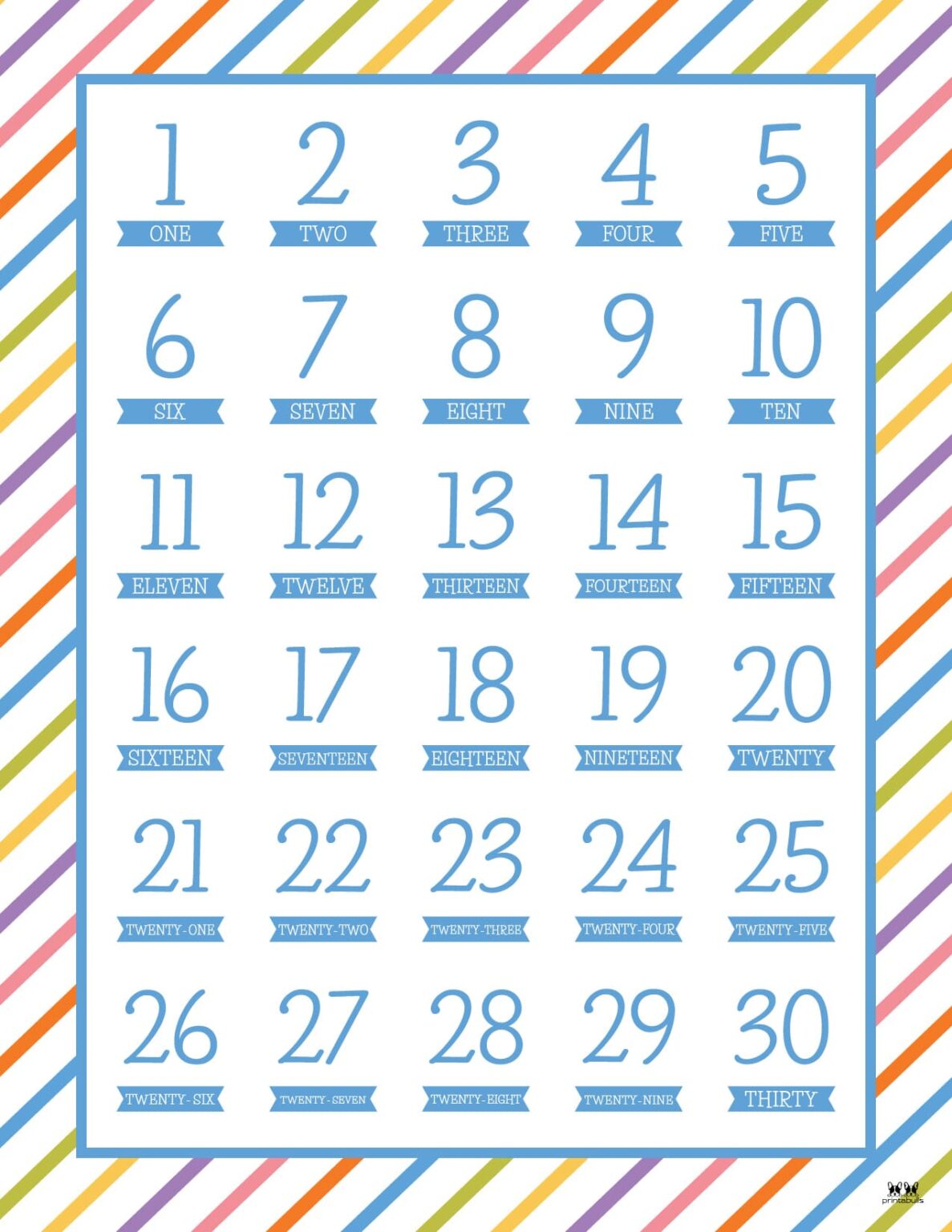 Printable Numbers - 58 FREE Printables | Printabulls