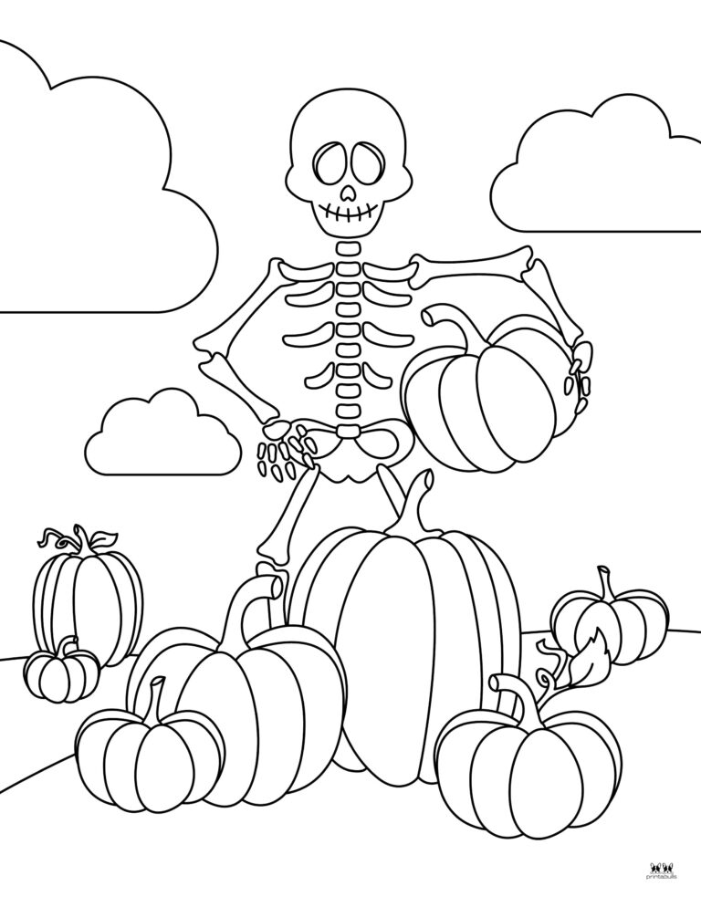 Skeleton Coloring Pages - 25 FREE Pages | Printabulls