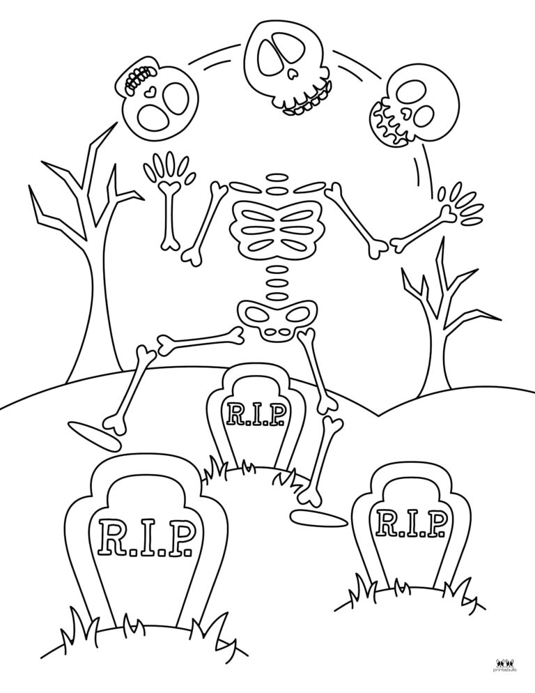 Skeleton Coloring Pages - 25 FREE Pages | Printabulls
