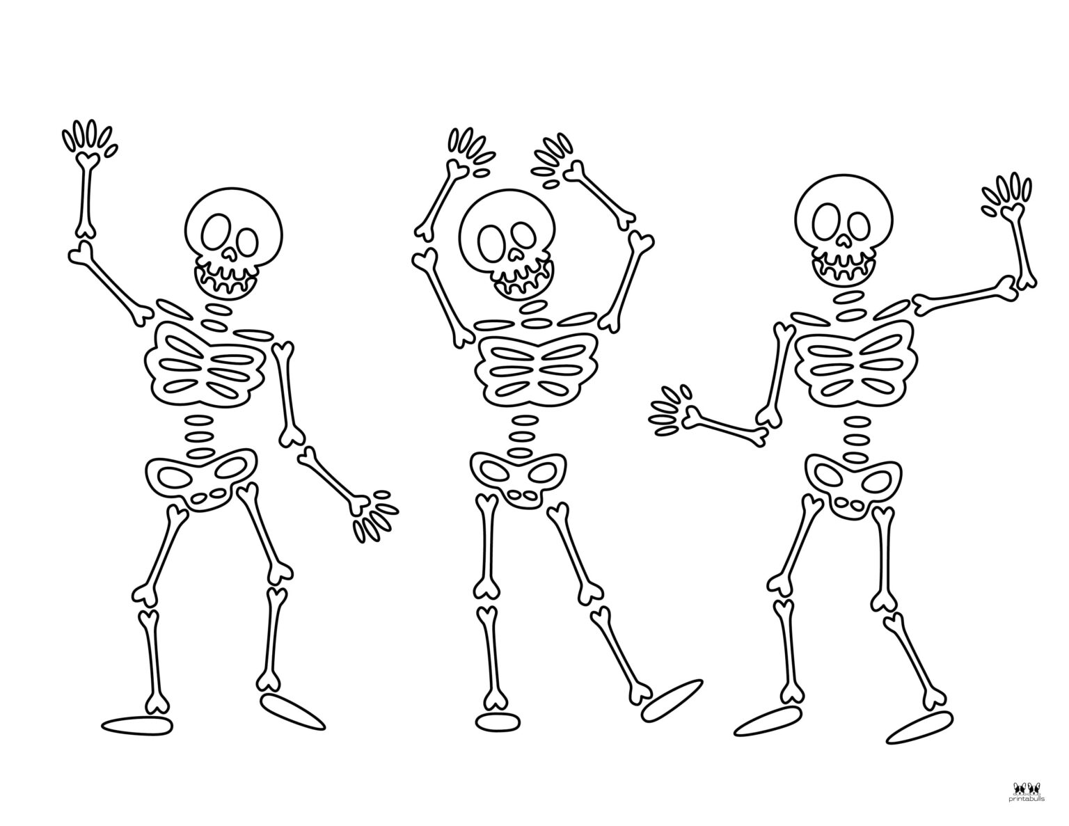 Skeleton Coloring Pages - 25 FREE Pages | Printabulls