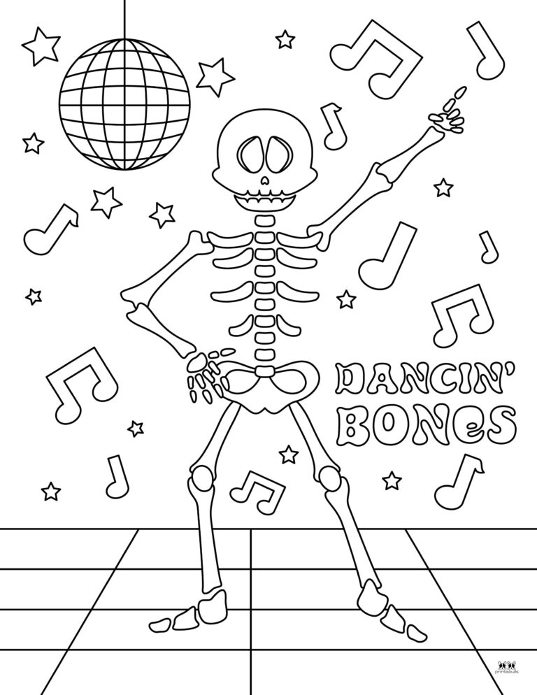 Skeleton Coloring Pages - 25 FREE Pages - PrintaBulk