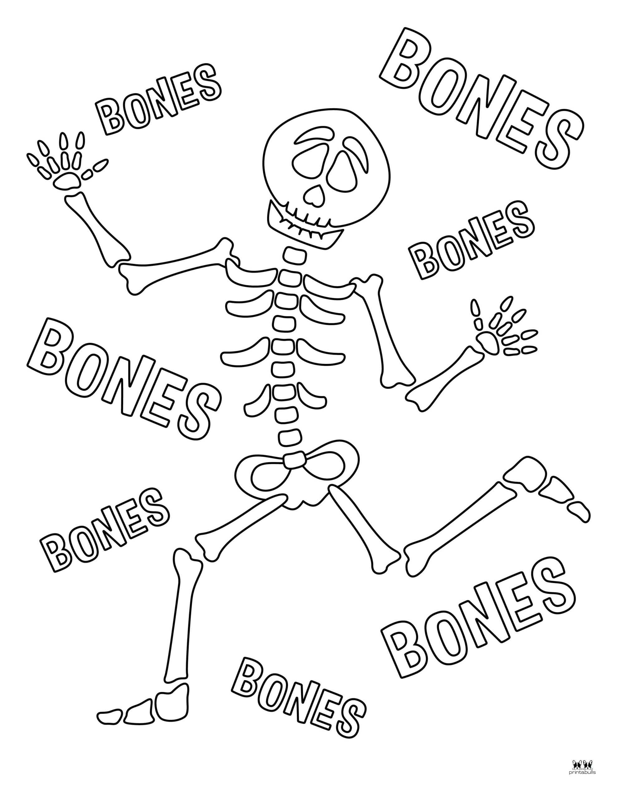Skeleton Coloring Pages - 25 FREE Pages | Printabulls