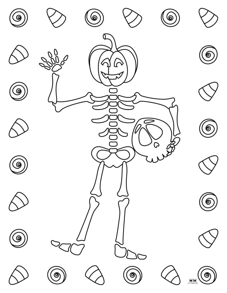 Skeleton Coloring Pages - 25 FREE Pages | Printabulls