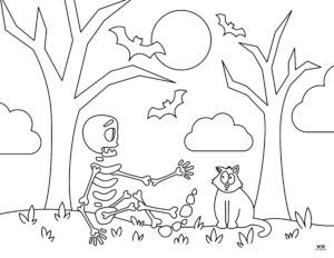 Skeleton Coloring Pages - 25 FREE Pages | Printabulls