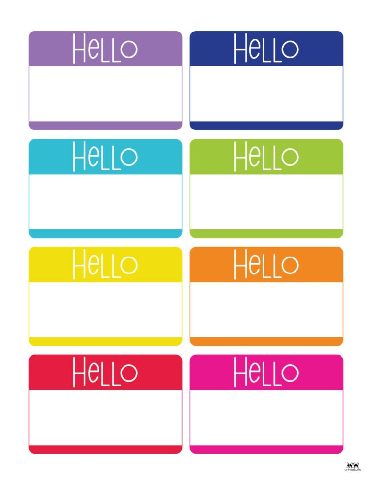 Name Tags - 44 Unique Designs - FREE | Printabulls