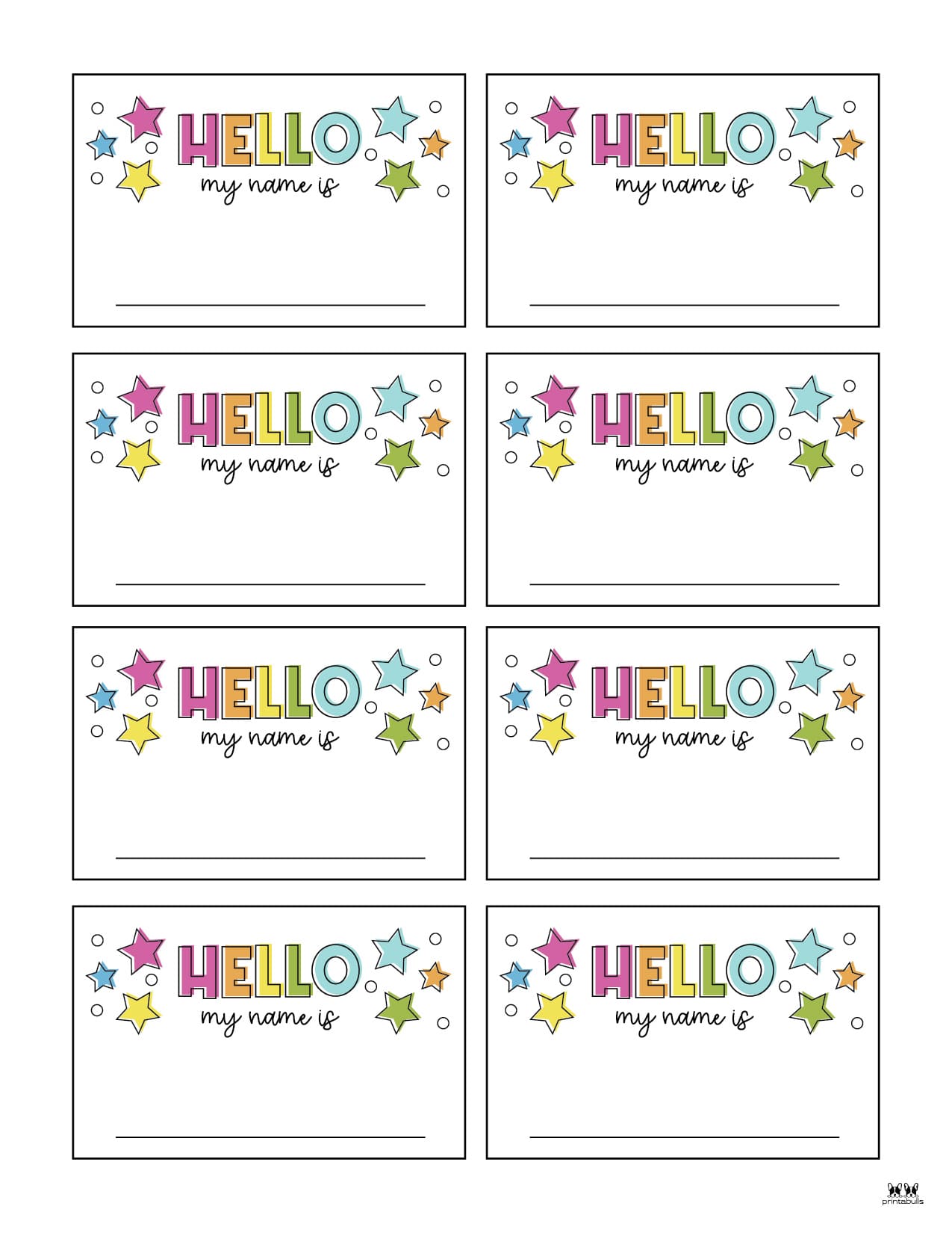Printable Student Name Tags | Printable Name Tags | Name Tag Template ...