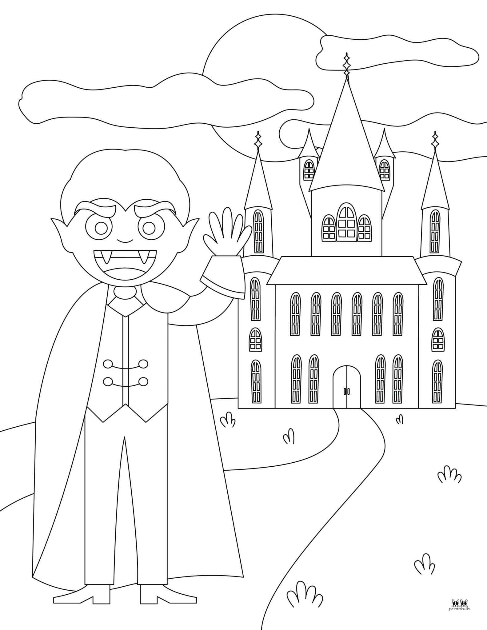 Vampire Coloring Pages & Outlines - 26 FREE Pages | Printabulls
