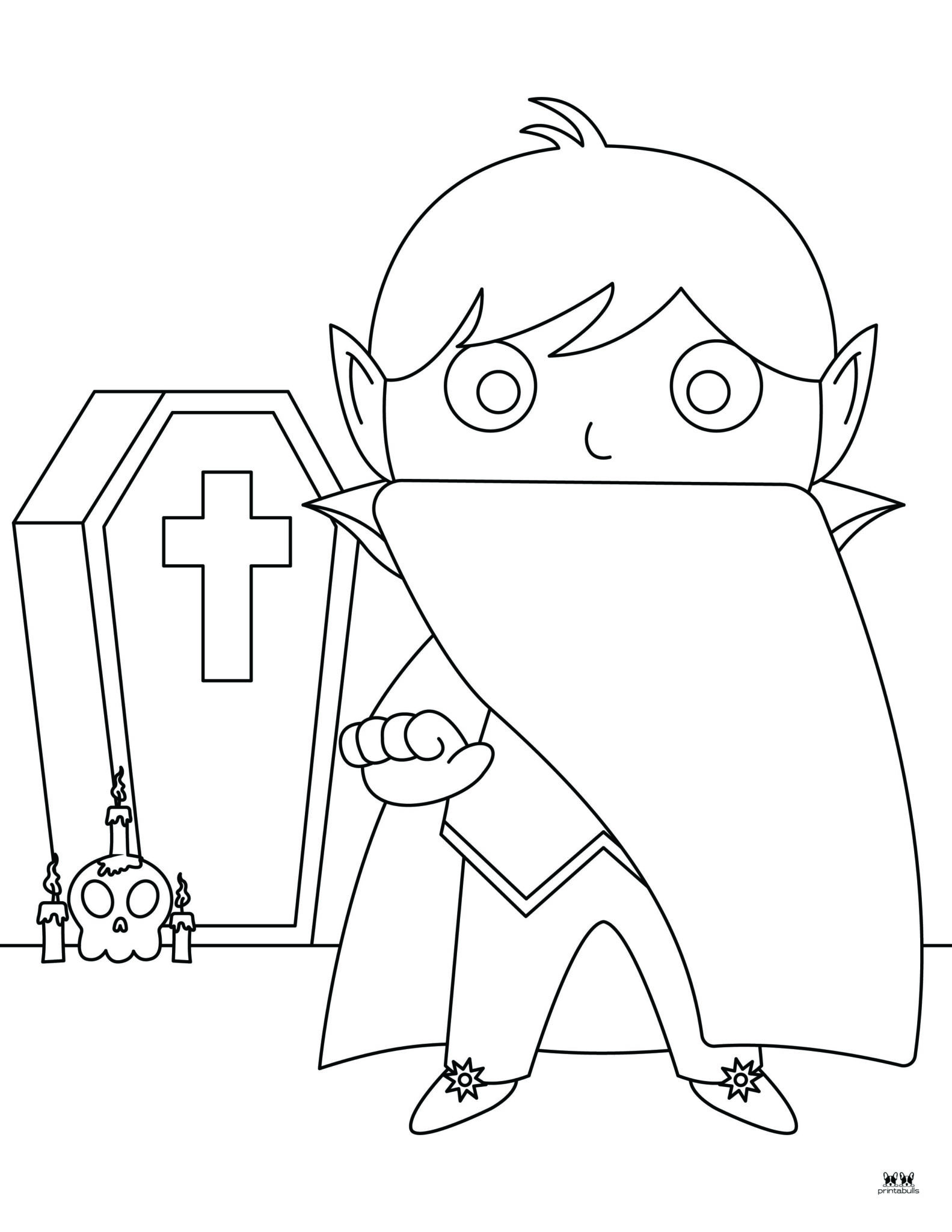 Vampire Coloring Pages & Outlines - 26 FREE Pages | Printabulls