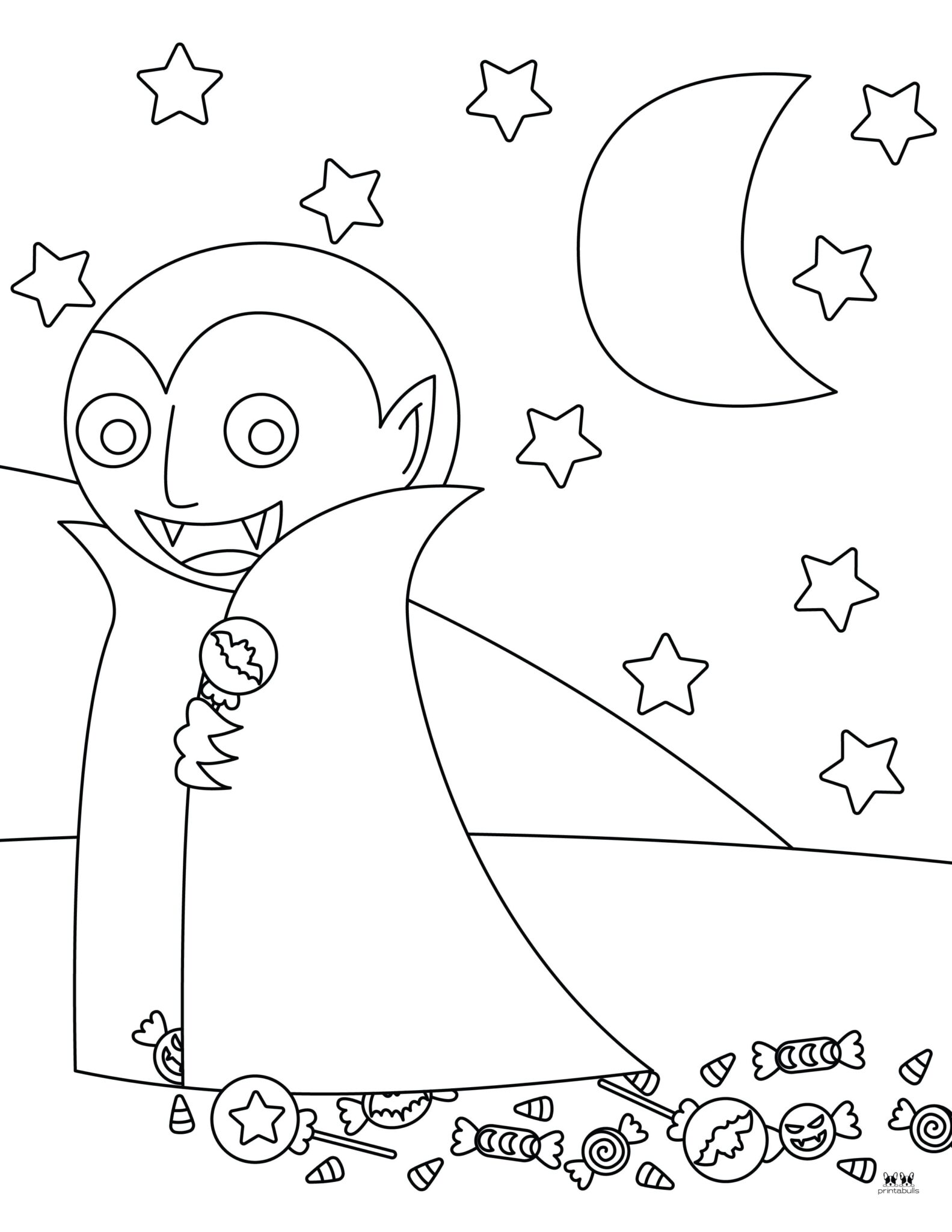 Vampire Coloring Pages & Outlines - 26 FREE Pages | Printabulls