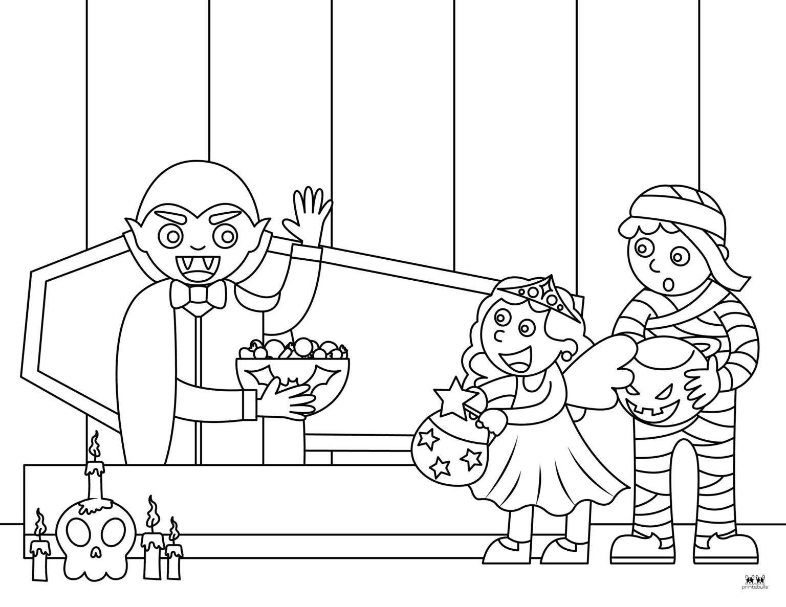 Vampire Coloring Pages & Outlines - 26 FREE Pages | Printabulls