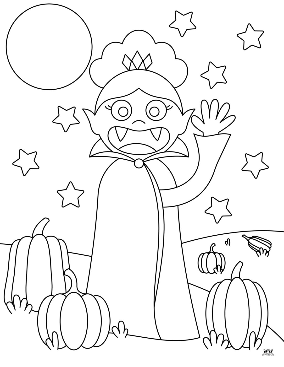 Vampire Coloring Pages & Outlines - 26 FREE Pages | Printabulls