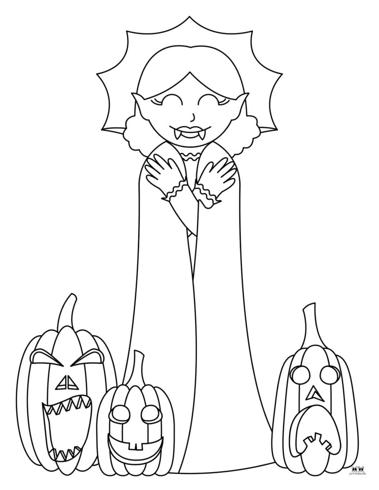 Vampire Coloring Pages & Outlines - 26 FREE Pages | Printabulls