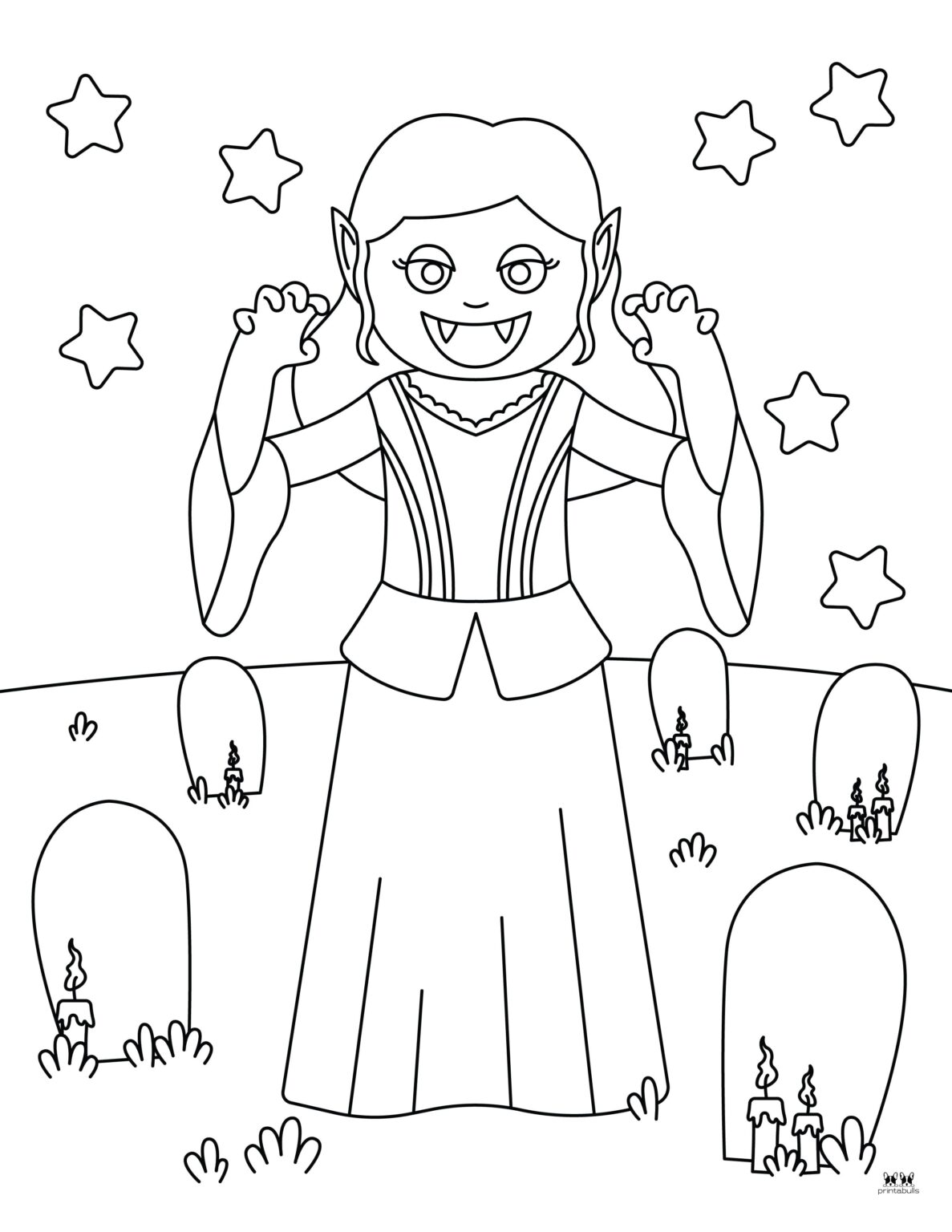 Vampire Coloring Pages & Outlines - 26 FREE Pages | Printabulls
