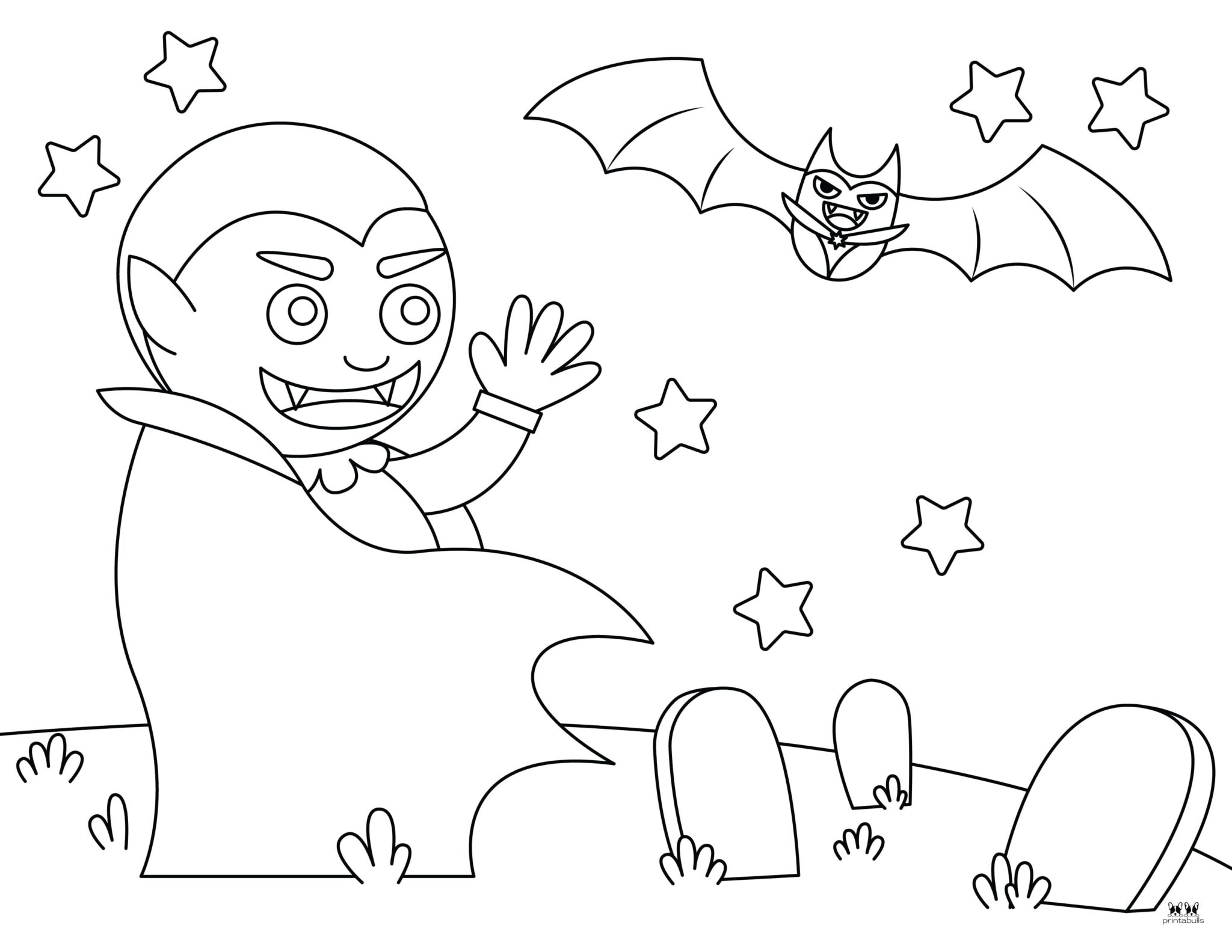 Vampire Coloring Pages & Outlines - 26 FREE Pages | Printabulls