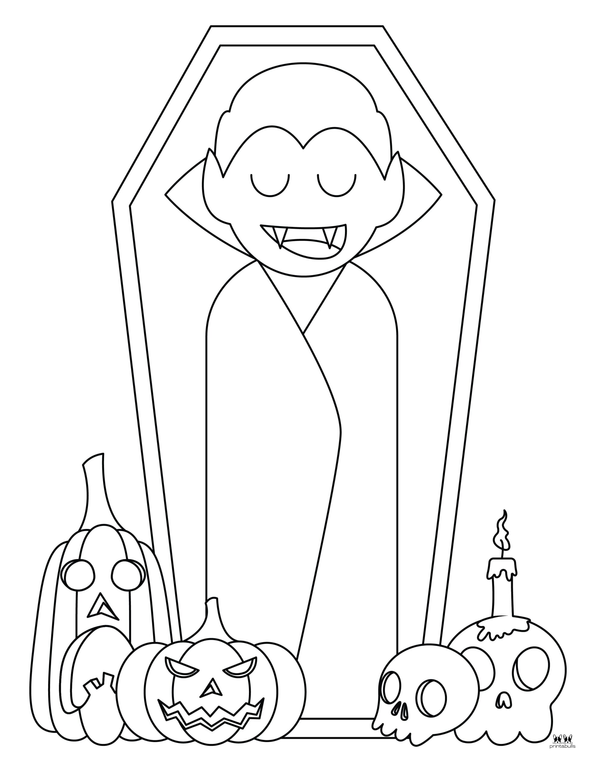 Vampire Coloring Pages & Outlines - 26 FREE Pages | Printabulls