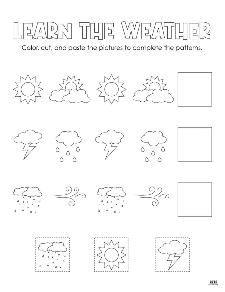 Weather Worksheets & Printables - 50 FREE Pages | Printabulls