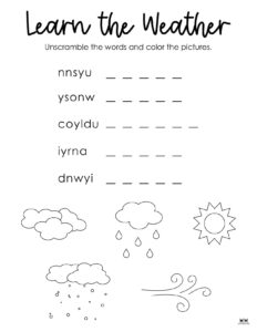 Weather Worksheets & Printables - 50 FREE Pages | Printabulls
