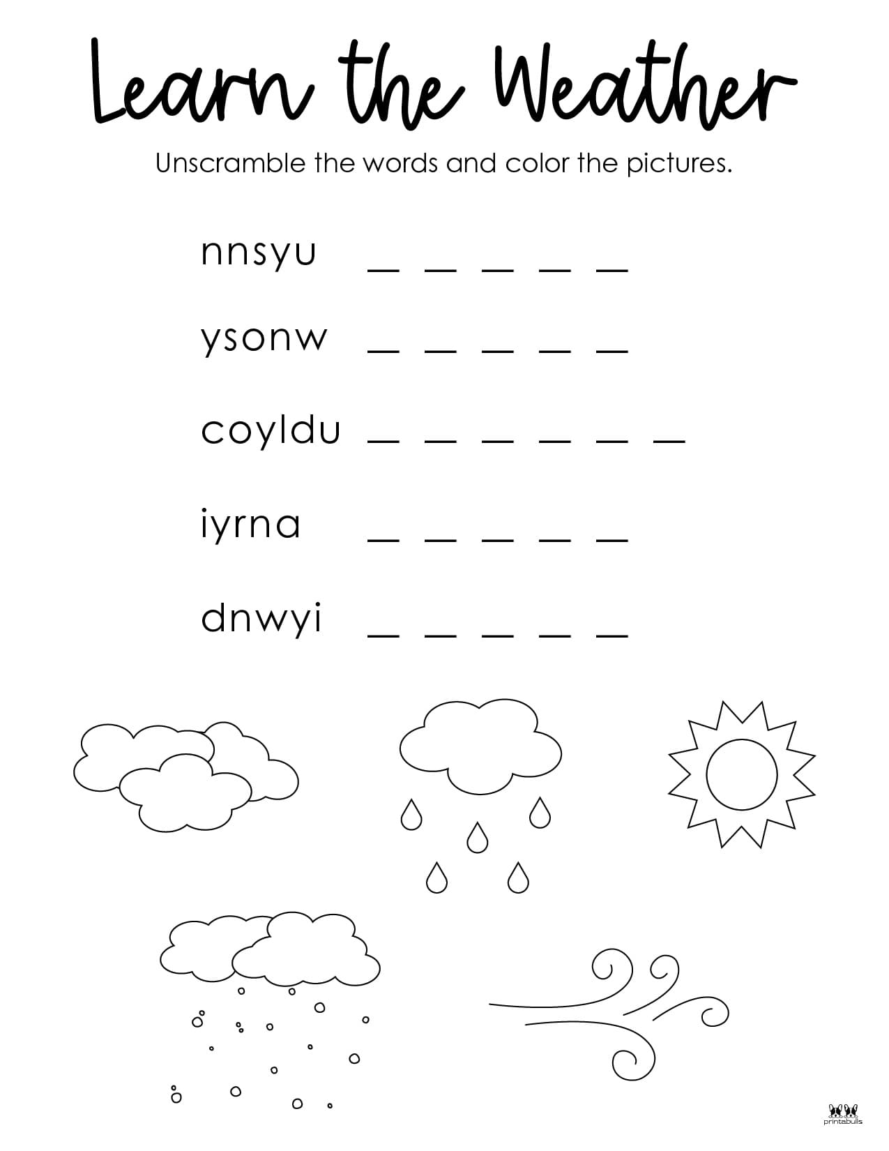 Weather Worksheets & Printables - 50 FREE Pages | Printabulls