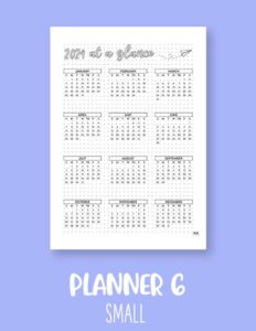 Yearly Calendar Planner Pages - FREE 2024 Pages | Printabulls