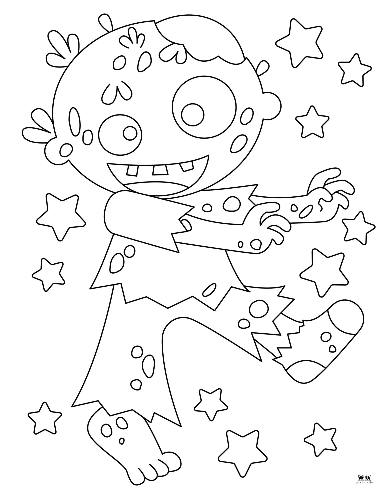 Zombie Coloring Pages - 25 FREE Pages | Printabulls