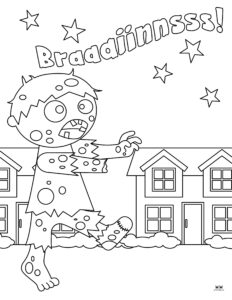 Zombie Coloring Pages - 25 FREE Pages | Printabulls