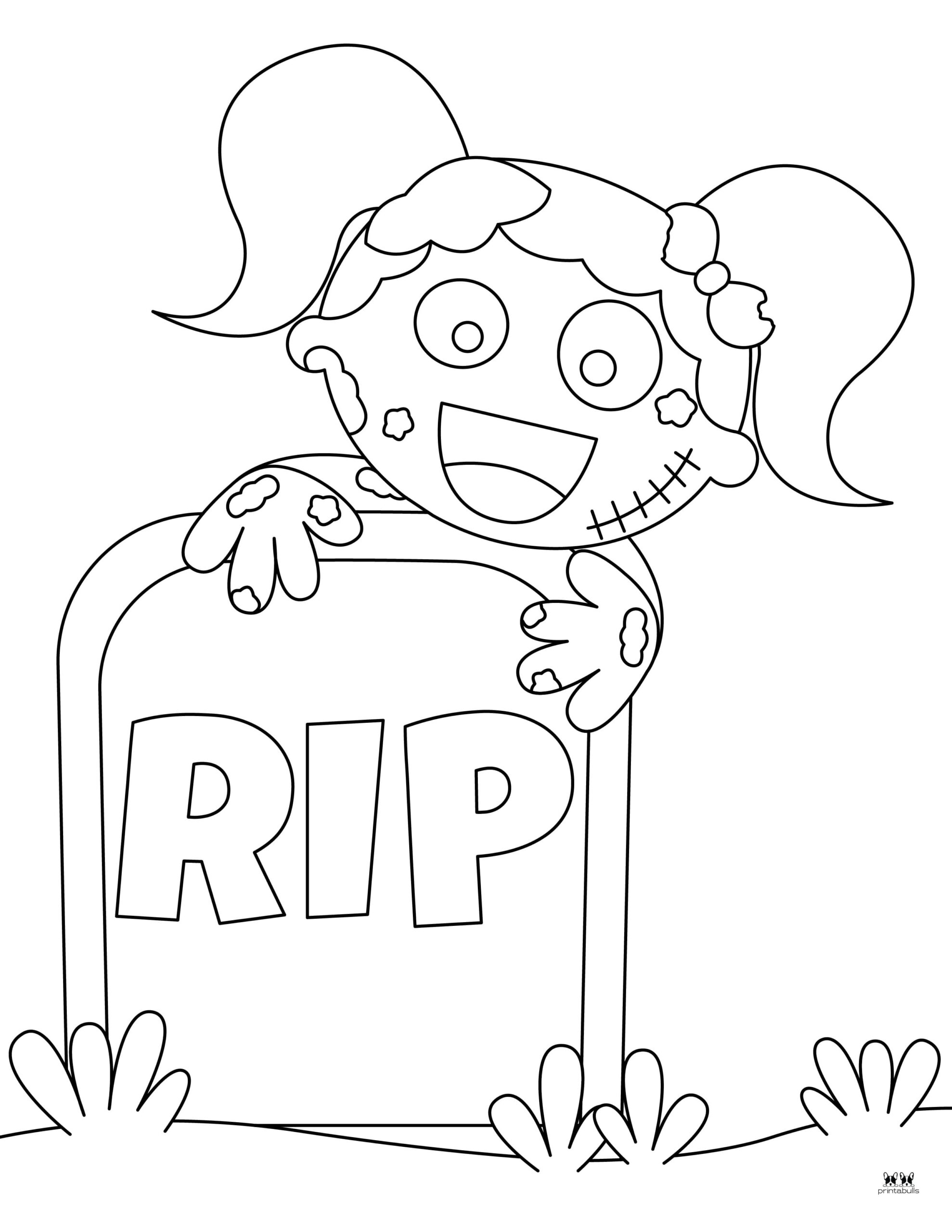 Zombie Coloring Pages - 25 FREE Pages | Printabulls