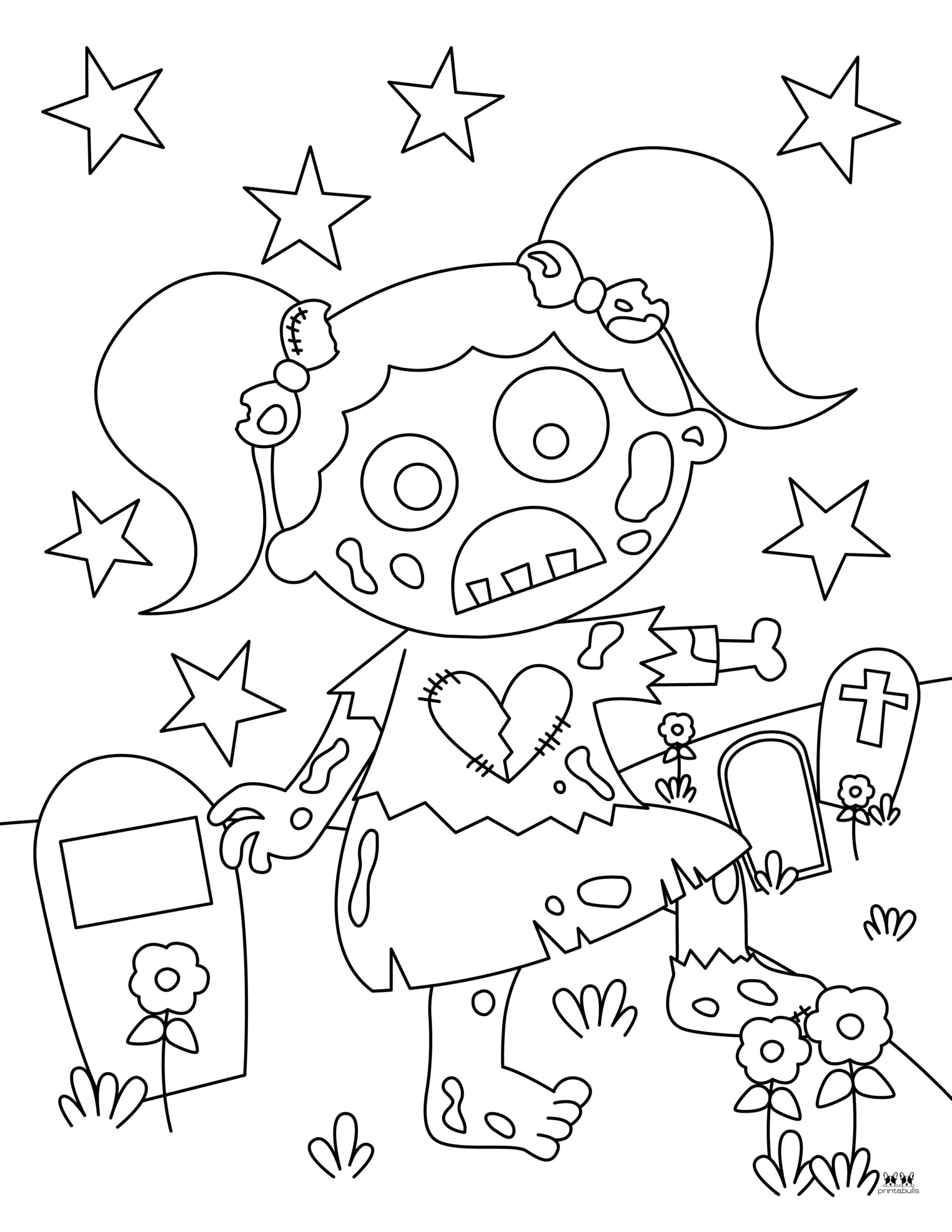 Zombie Coloring Pages - 25 FREE Pages | Printabulls