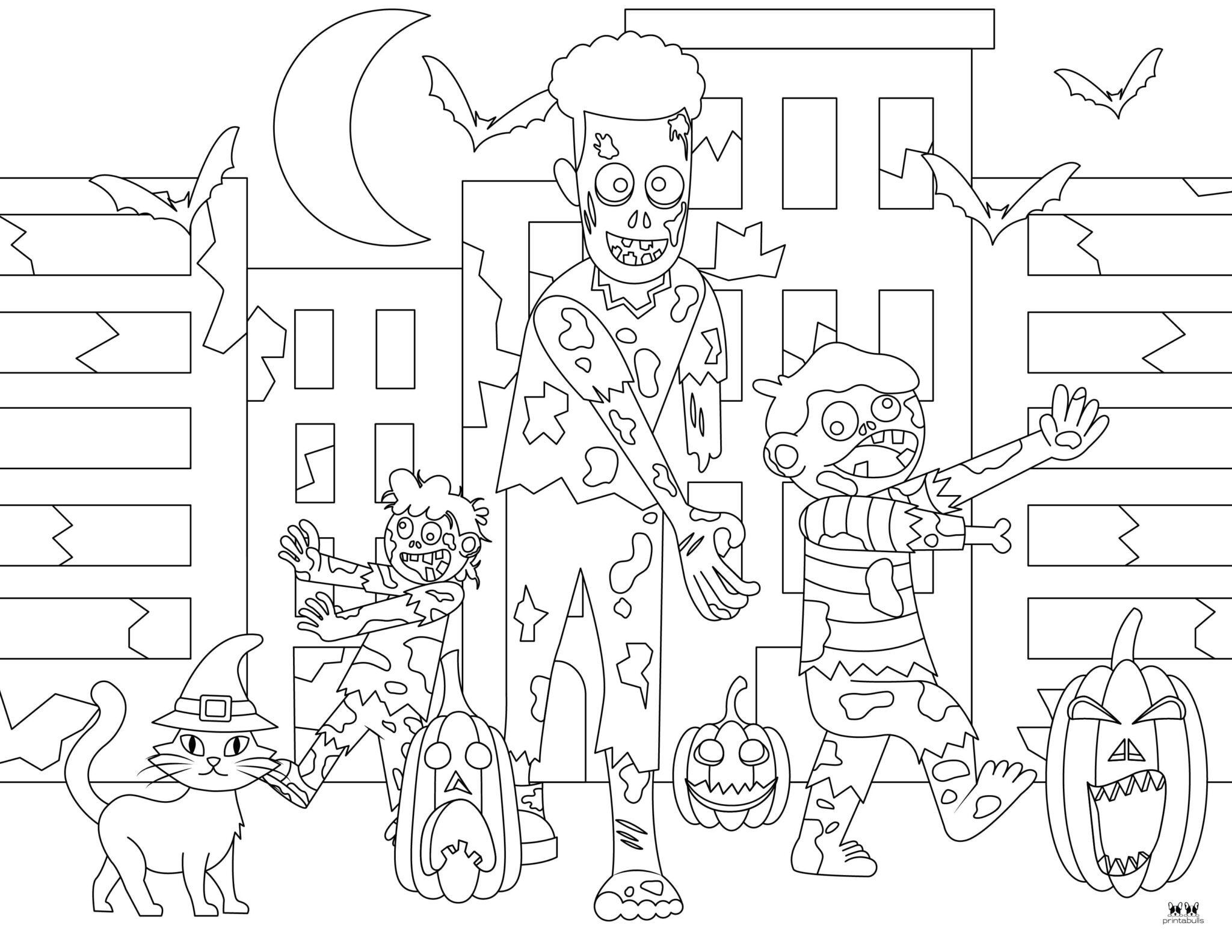 Zombie Coloring Pages - 25 FREE Pages | Printabulls
