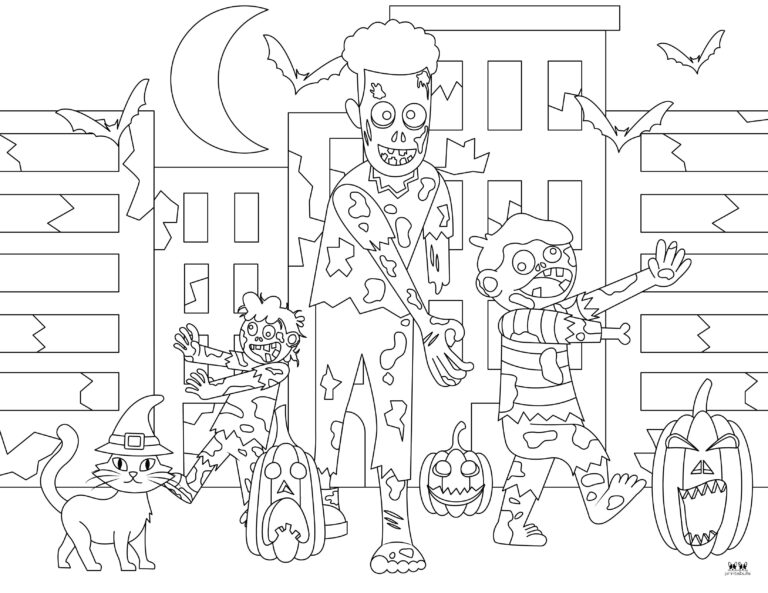 Zombie Coloring Pages - 25 FREE Pages | Printabulls