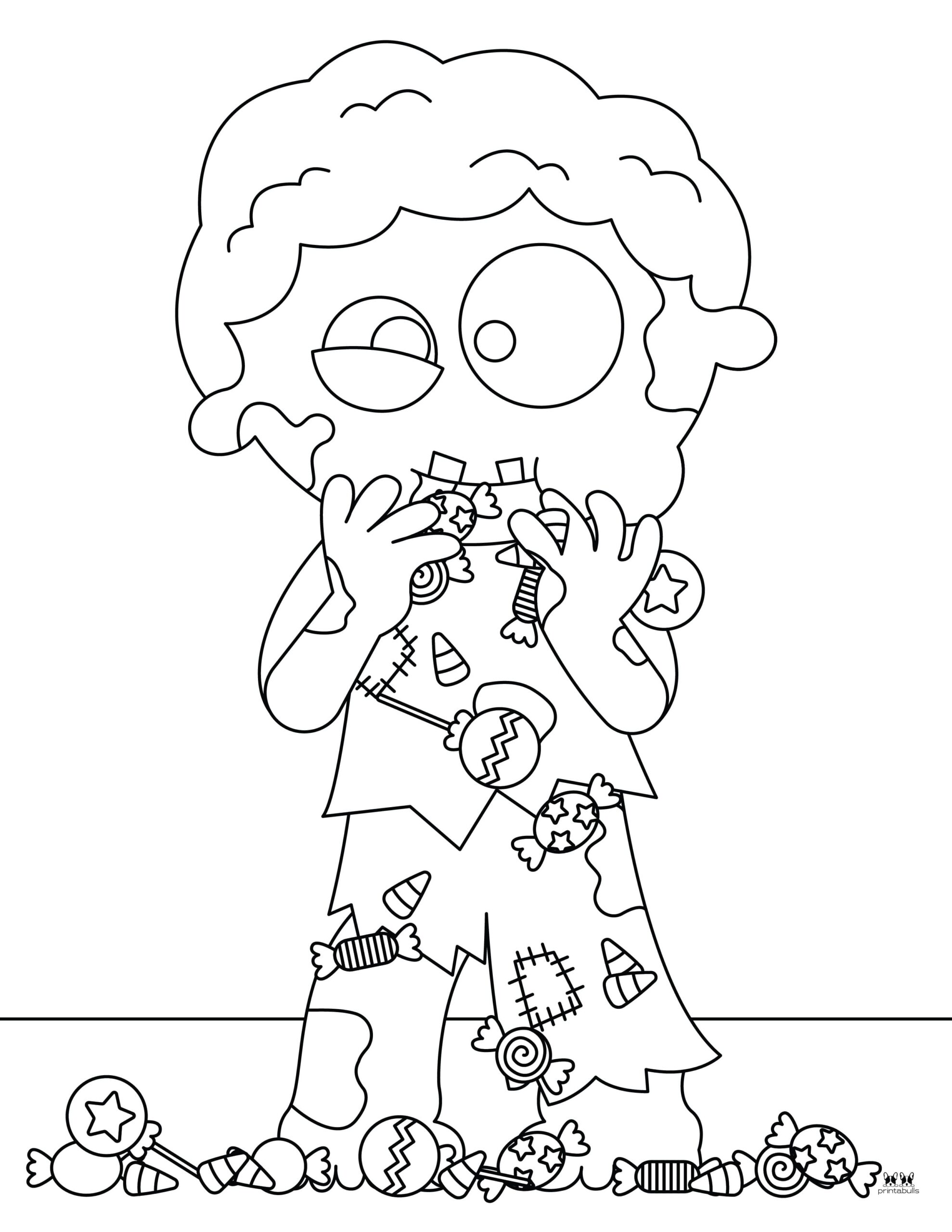 Zombie Coloring Pages - 25 FREE Pages | Printabulls