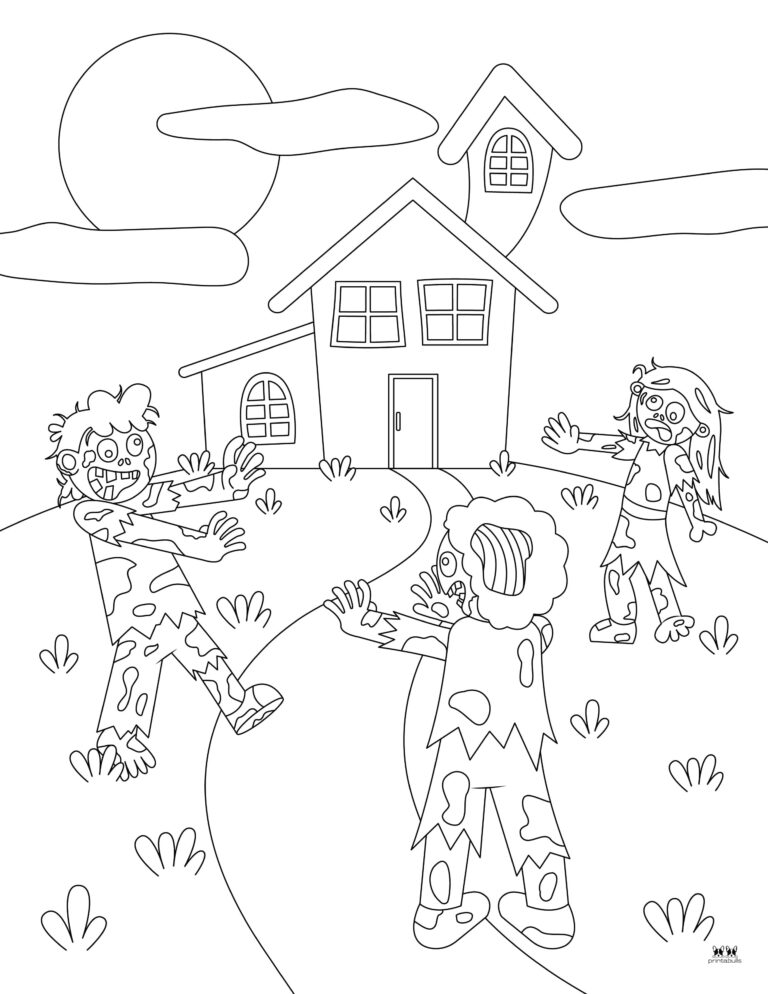 Zombie Coloring Pages - 25 FREE Pages | Printabulls