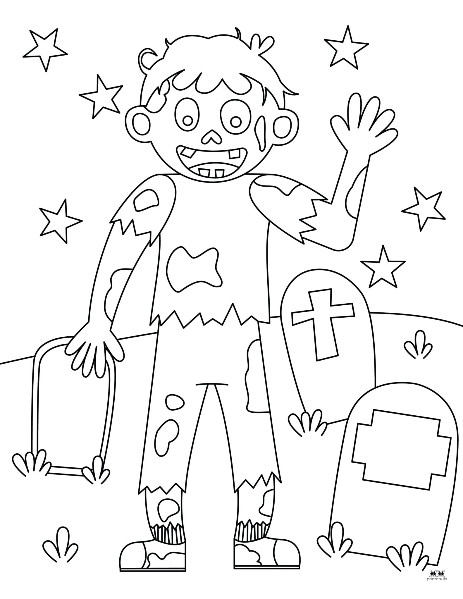 Zombie Coloring Pages - 25 FREE Pages | Printabulls