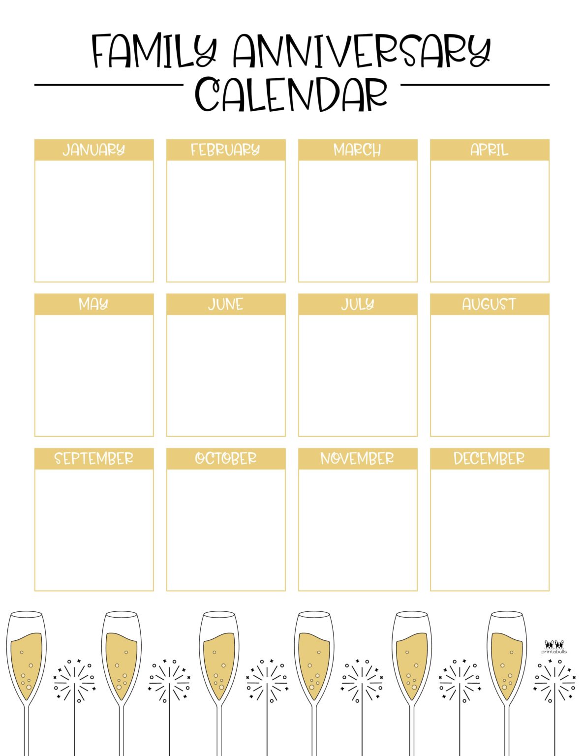 Anniversary Calendars - 10 FREE Printables | Printabulls