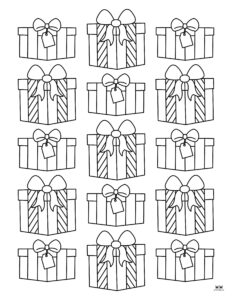 Christmas Present Coloring Pages - 25 FREE Pages | Printabulls