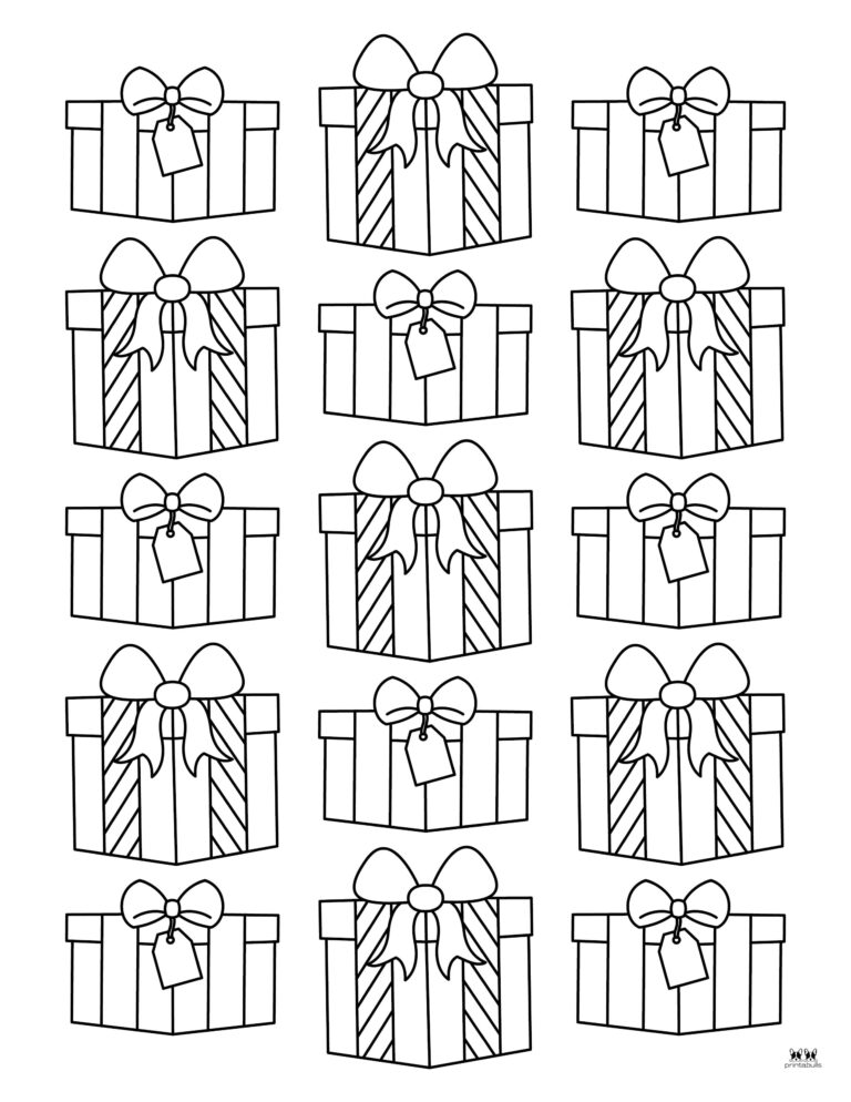 Christmas Present Coloring Pages - 25 FREE Pages | Printabulls