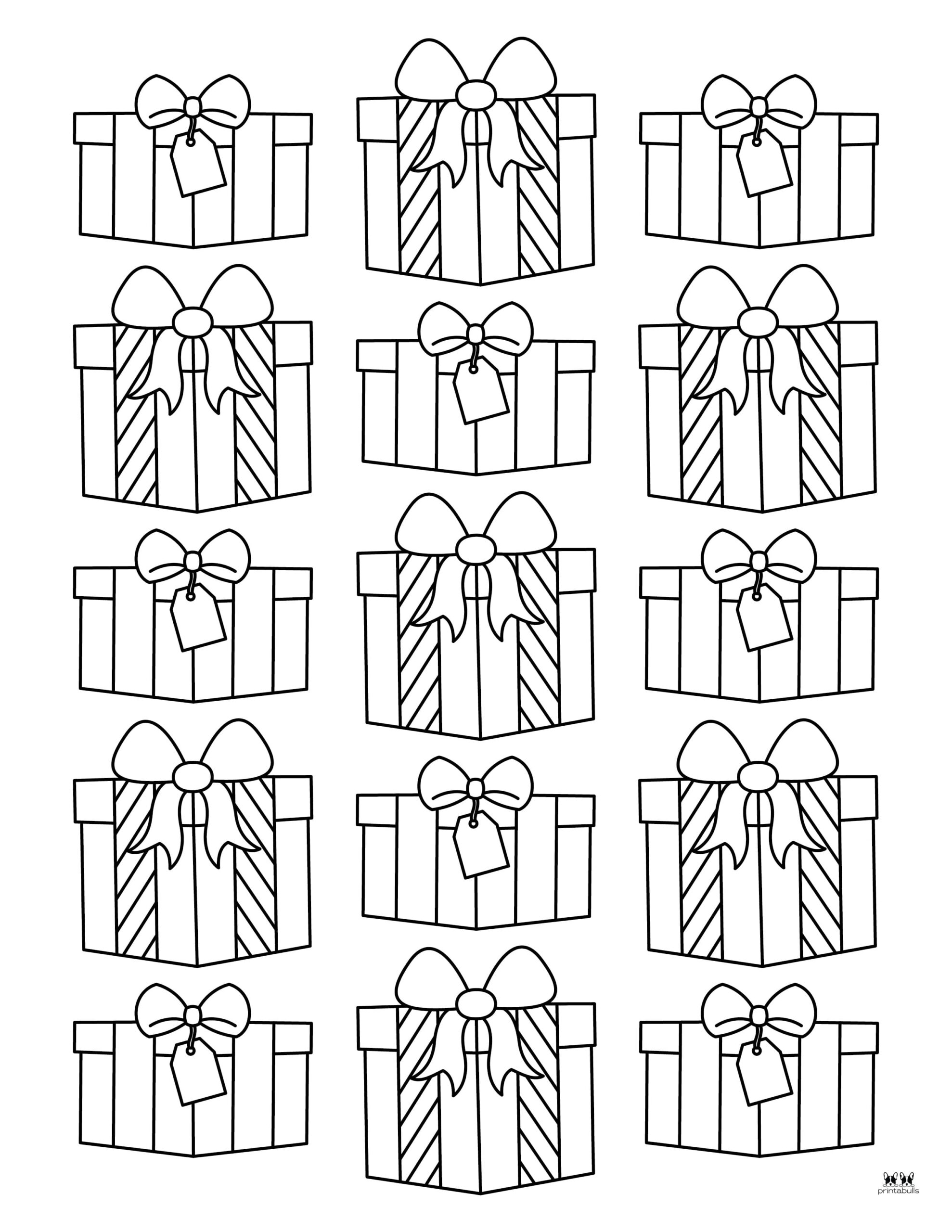 Christmas Present Coloring Pages - 25 FREE Pages - PrintaBulk
