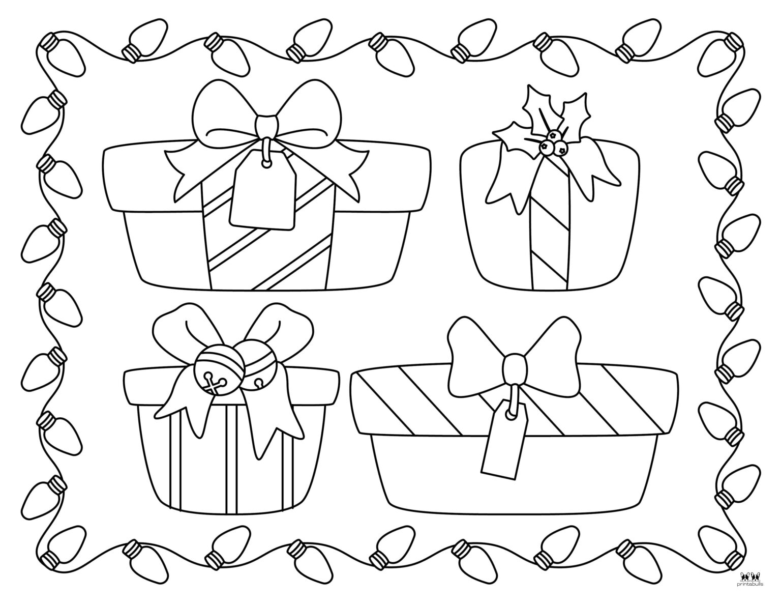 Christmas Present Coloring Pages - 25 FREE Pages | Printabulls
