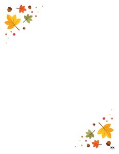 Fall Borders - 20 FREE Page Borders | Printabulls