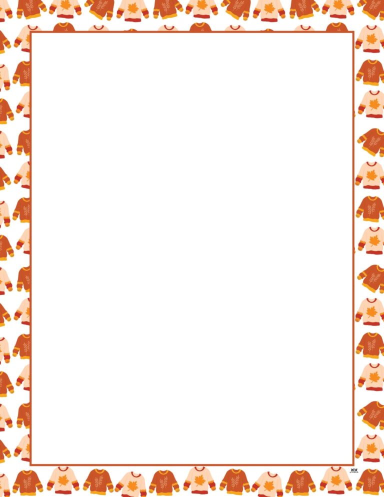 Fall Borders - 20 Free Page Borders | Printabulls