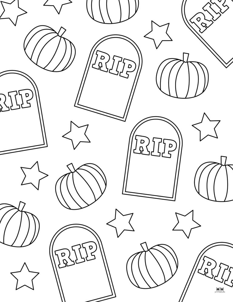 Graveyard Coloring Pages - 25 FREE Pages | Printabulls