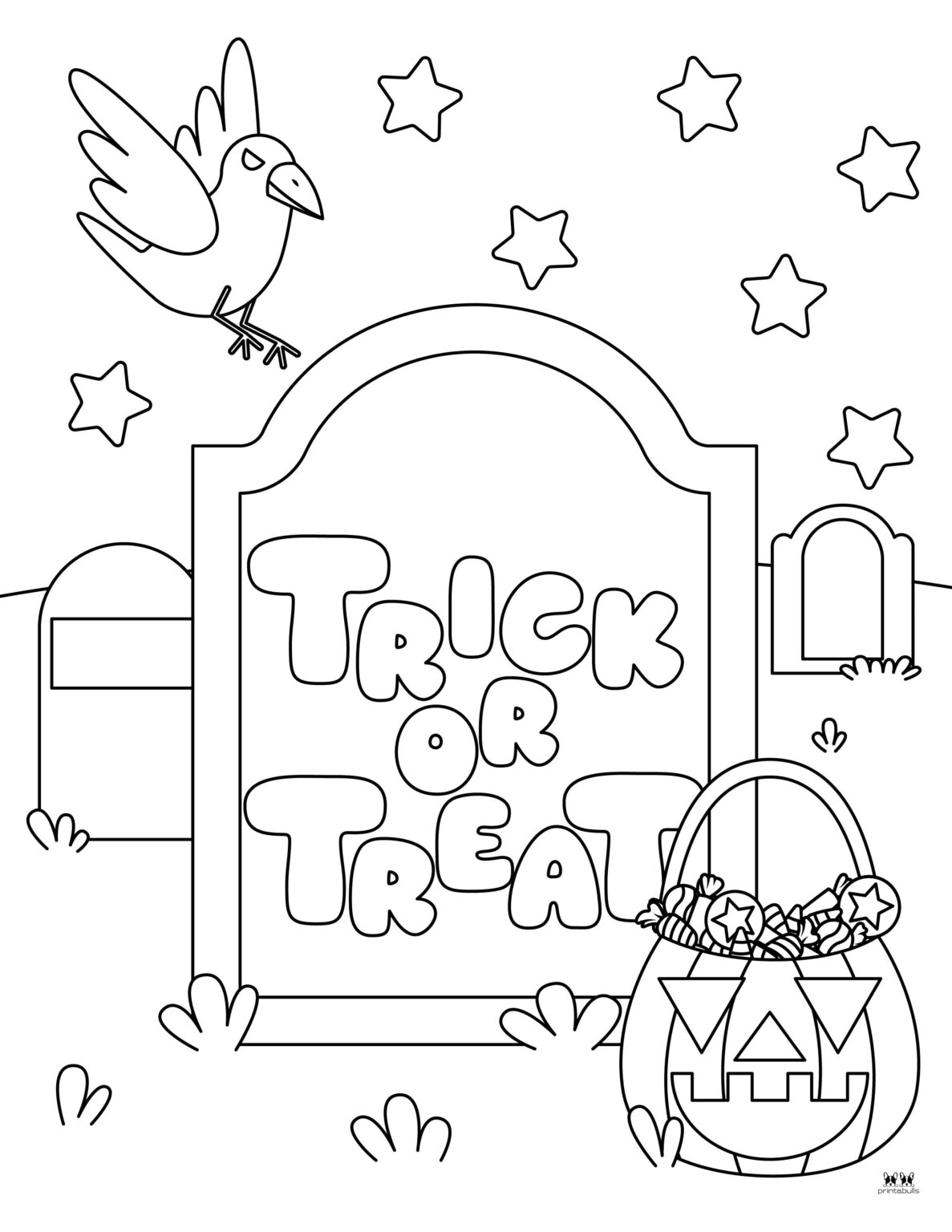 Graveyard Coloring Pages - 25 FREE Pages | Printabulls