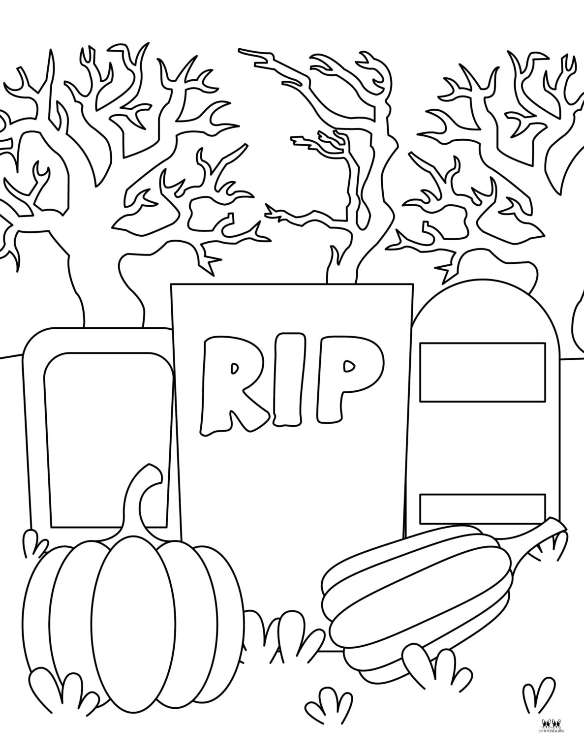 Graveyard Coloring Pages - 25 FREE Pages | Printabulls