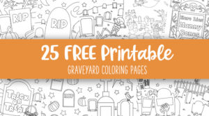 Graveyard Coloring Pages - 25 FREE Pages | Printabulls