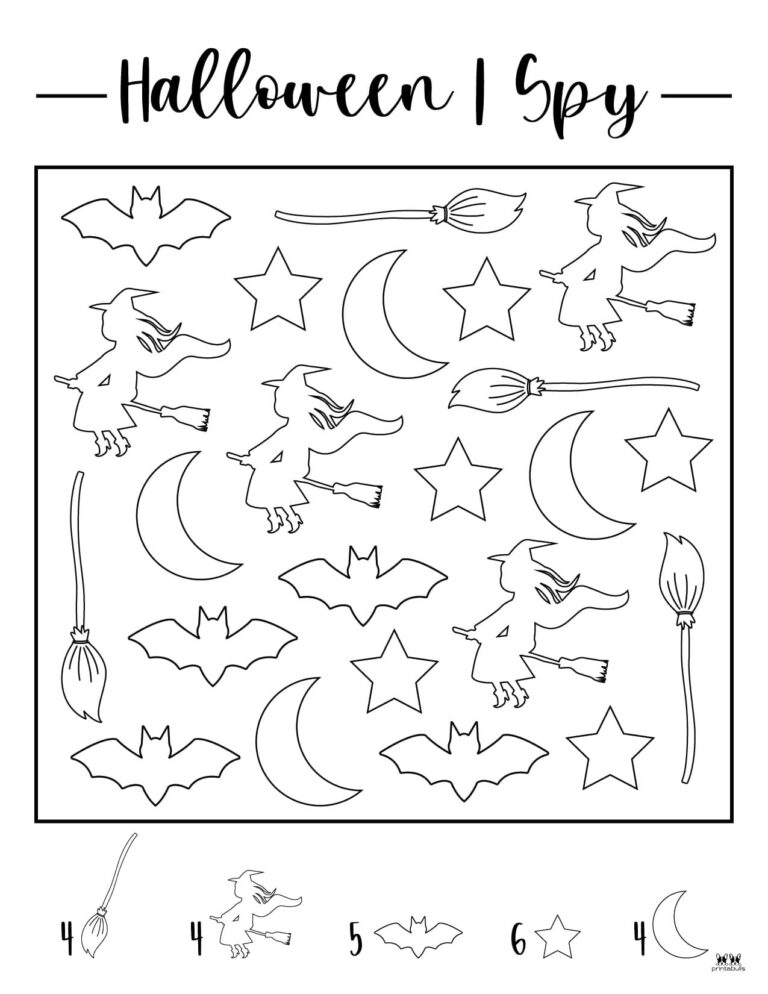 Halloween I Spy Printables - 14 FREE Pages | Printabulls