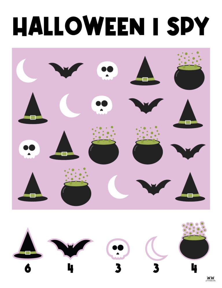 Halloween I Spy Printables - 14 FREE Pages | Printabulls