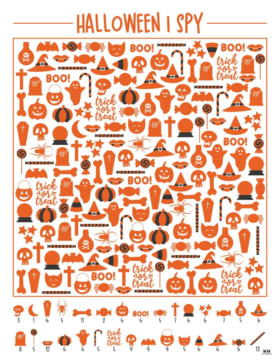 Halloween I Spy Printables - 14 FREE Pages | Printabulls