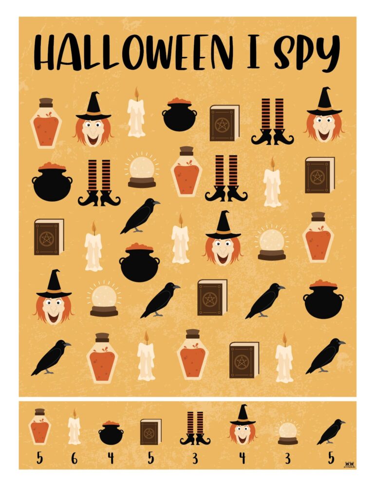 Halloween I Spy Printables - 14 FREE Pages | Printabulls