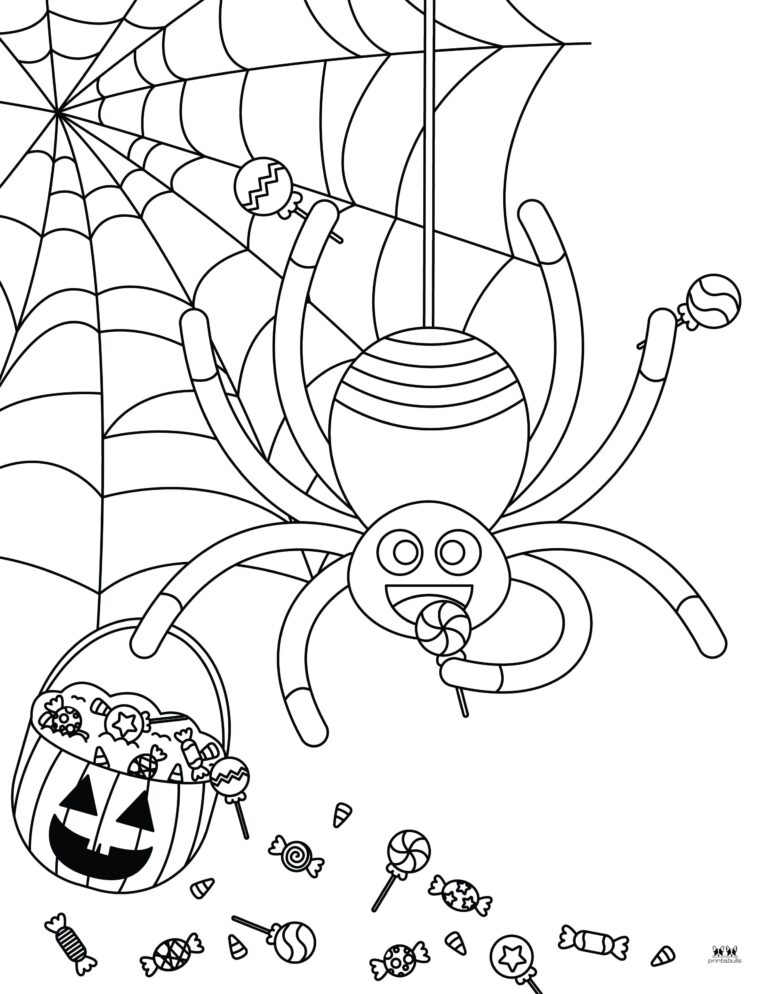 Halloween Spider Coloring Pages - 25 FREE Pages | Printabulls